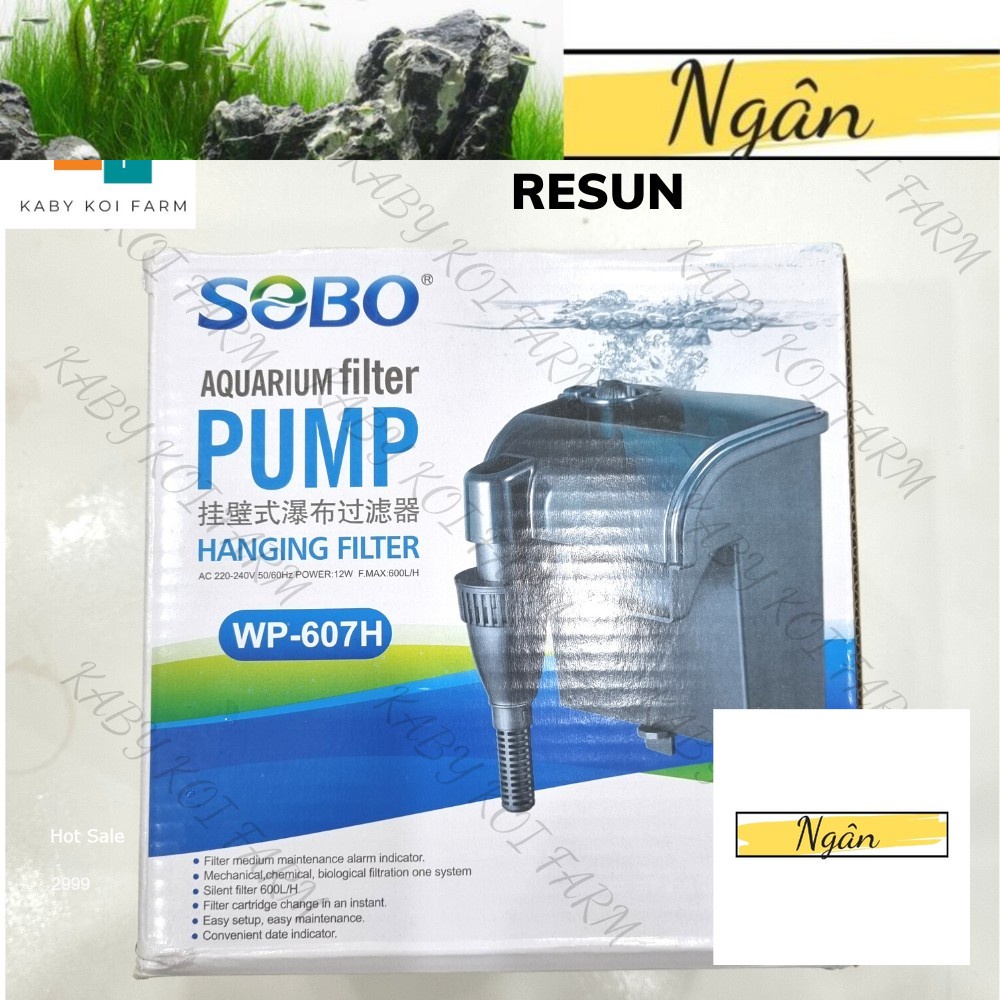 Máy lọc thác hồ cá Sobo WP-303H, WP-606H, WP-607H - bộ lọc treo dành cho bể cá | Shopee Việt Nam