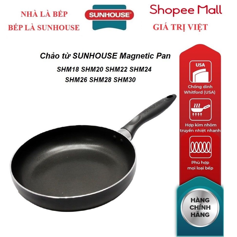 Chảo đáy từ SUNHOUSE phi 18-30cm SHM18, SHM20, SHM22, SHM24, SHM 26, SHM28, SHM30 | Shopee Việt Nam