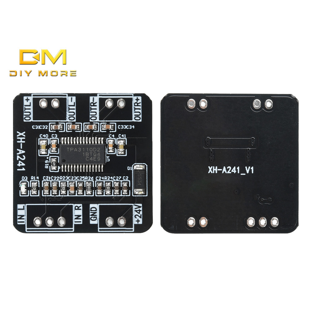 Diymore XH-A241 DC12 ~ 24V 30W Mô-đun khuếch đại công suất kỹ thuật số Tpa3110D2 Công suất ...