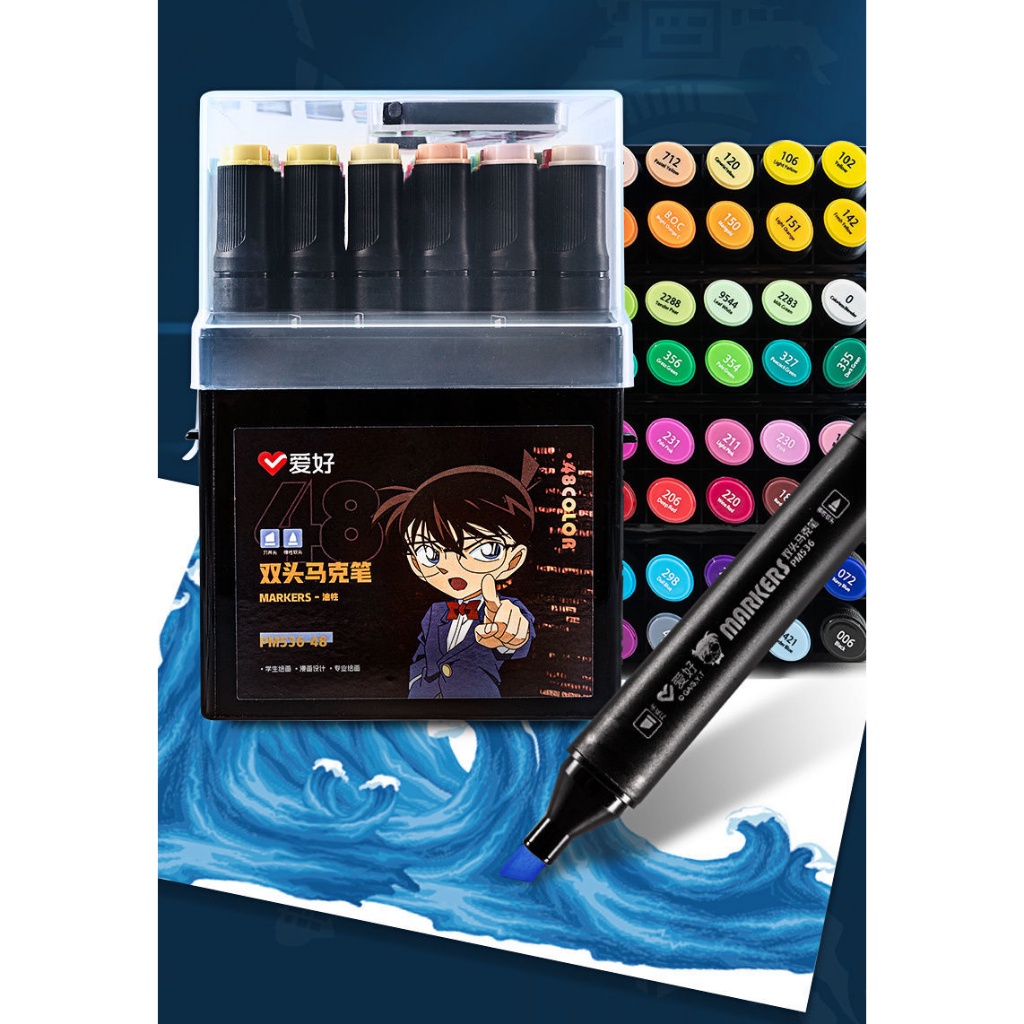 Bút Marker Aihao Phiên Bản Conan Tuyệt Phẩm Mới Đầu Mềm 36 Màu Dùng Để ...