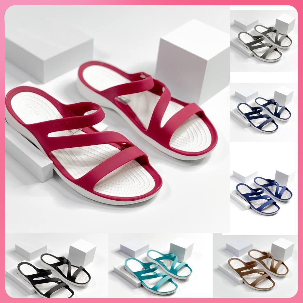 Dép crocs nữ quai ngang, Dép lê wave swiftwater nhựa cao cấp | Shopee ...