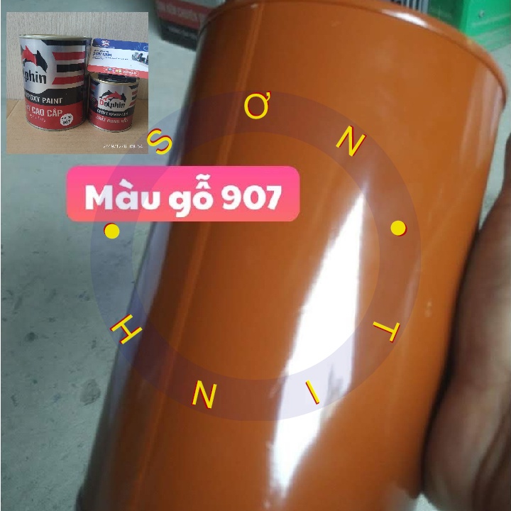 Sơn Sắt Mạ Kẽm màu gỗ 907 Cao Cấp Epoxy Dolphin 2 thành phần 1kg ...