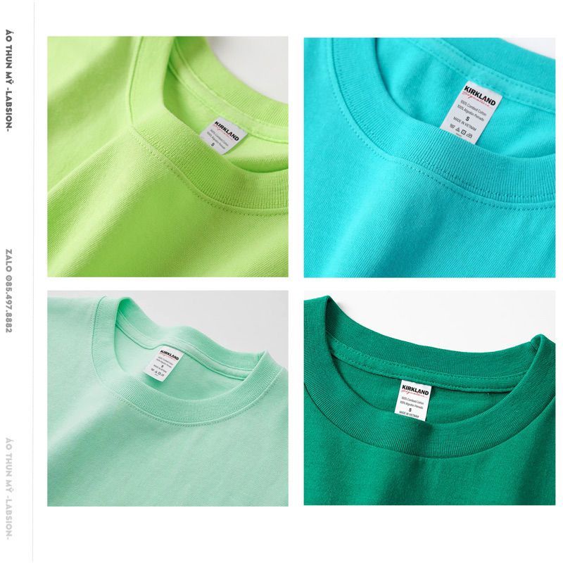 ÁO THUN MỸ 100% COTTON / LINK MÃ MÀU XANH LÁ 5H1T | Shopee Việt Nam