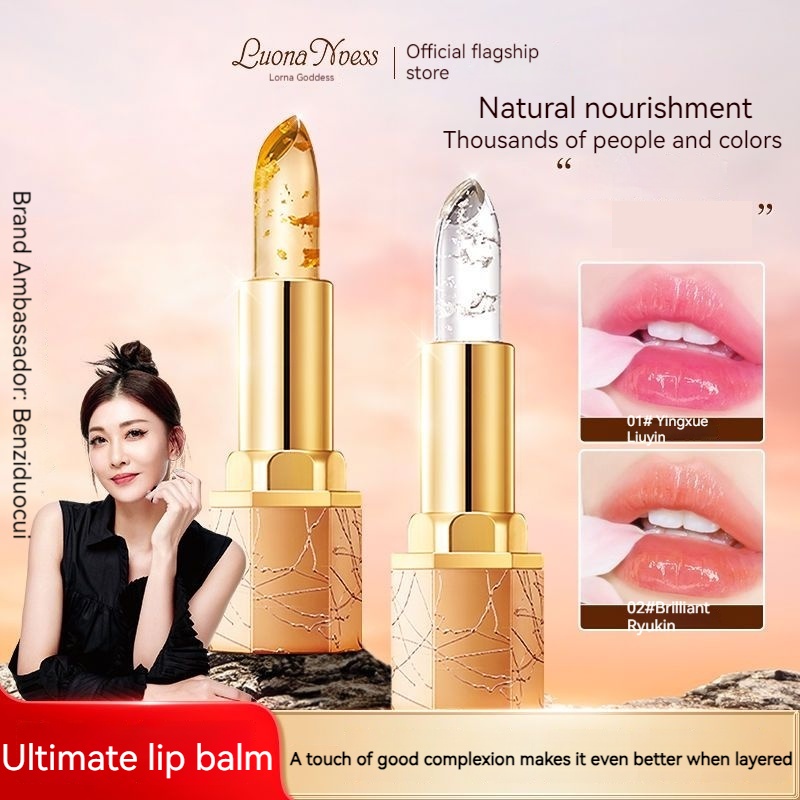 LUONA NOESS hoa trong suốt thạch vàng bạc lá dưỡng ẩm cảm giác ấm áp ...