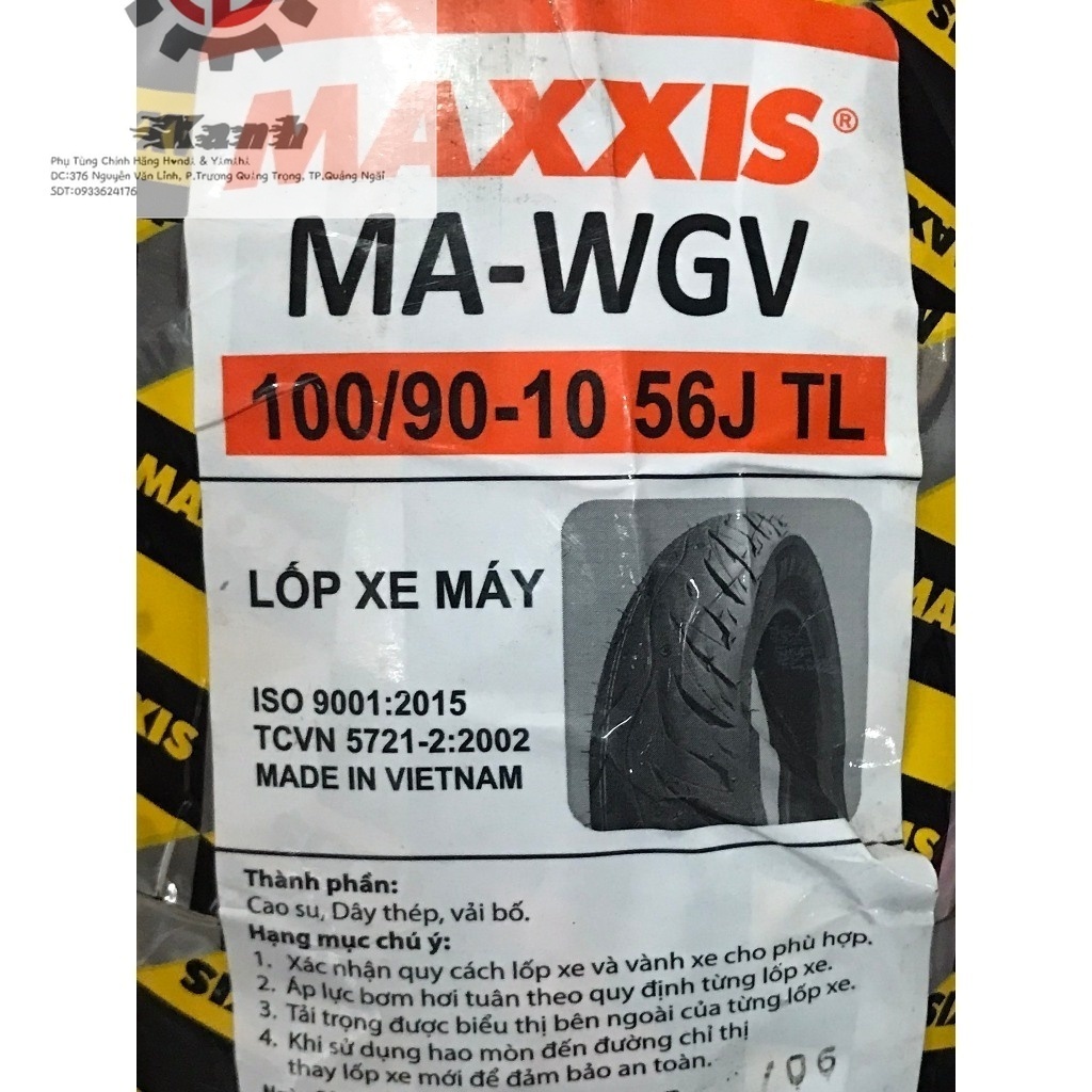Vỏ Maxxis 100-110/90/10 3D/wgv/6108, 90/90/12 3D Bánh Trước/Sau Attila ...