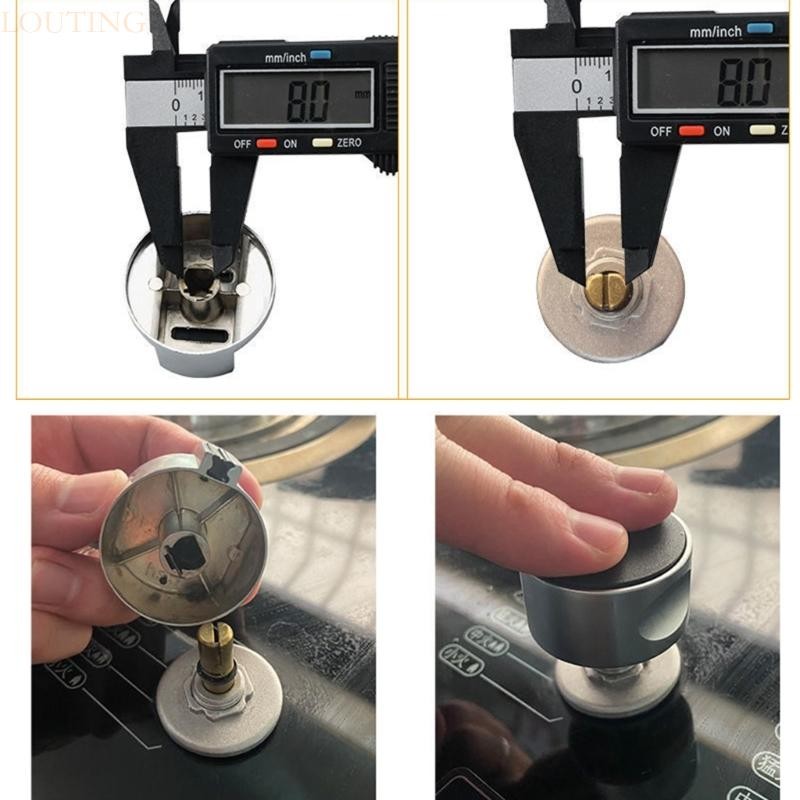 Louting 4x Bếp Gas Núm Điều Khiển Kim Loại Hạng Nặng Nồi Điều Khiển Núm ...