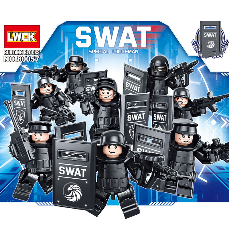 Đồ Chơi Lắp Ráp SWAT Army Đặc Nhiệm Tác Chiến Kết，Bộ 8 Mô Hình Đồ Chơi ...