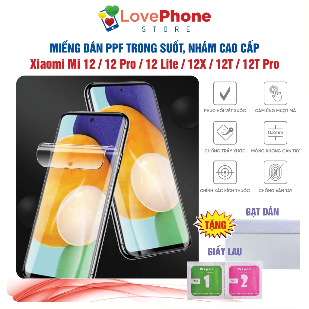 Dán PPF Xiaomi Mi 12 Pro 12 Lite 12X 12T 12T Pro 12 bảo vệ màn hình ...