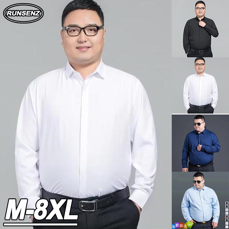 Áo Sơ Mi Nam Dài Tay plus size m-8xl | Shopee Việt Nam