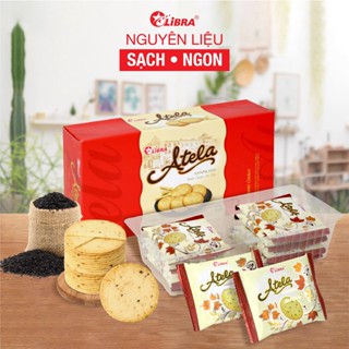 Bánh quy mè đen cracker LIBRA vừng mặn giòn đồ ăn vặt ngon dinh dưỡng ...