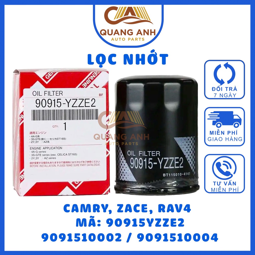 Lọc nhớt (lọc dầu) động cơ xe Camry, Zace, Rav4, Altis (Mã: 90915YZZE2 ...