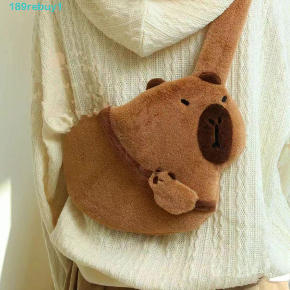 Rebuy1 Túi Đeo Chéo Ngực Nhồi Bông Hình capybara capybara capybara Hoạt ...