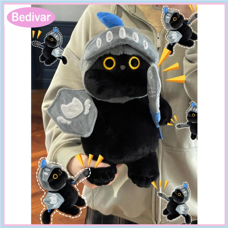 Bedivar gấu bông Hiệp sĩ mới mèo đen Đồ chơi sang trọng 40cm 20cm ...