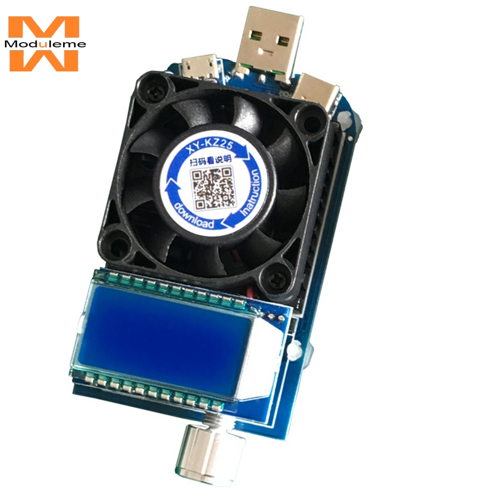 Mô Đun Kiểm Tra Tải Điện usb kz35 35w qc2.0 qc3.0 afc fcp Kèm Quạt Tản Nhiệt | Shopee Việt Nam