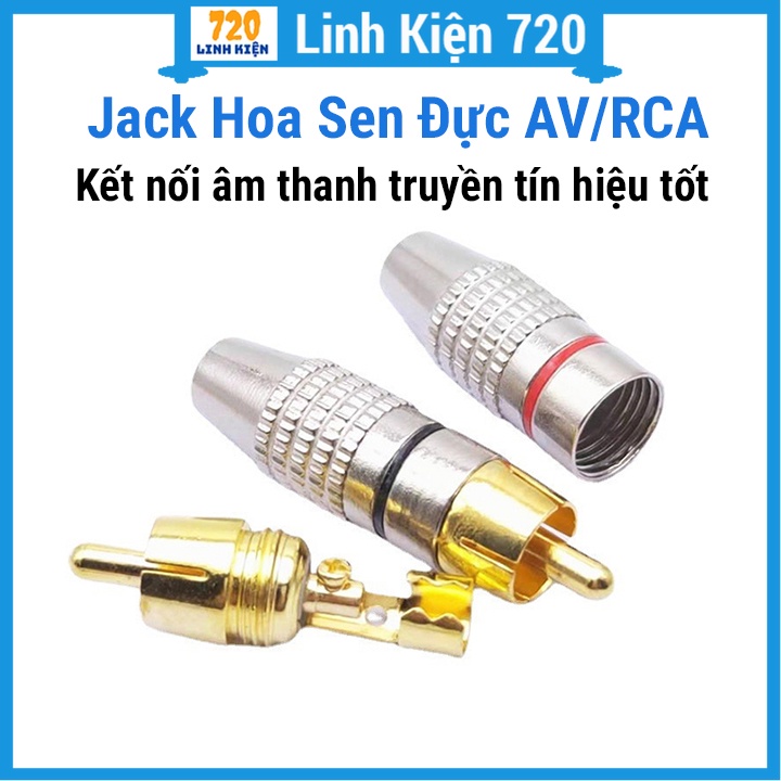 Jack hoa sen đực mạ vàng AV/RCA jack cắm âm thanh | Shopee Việt Nam