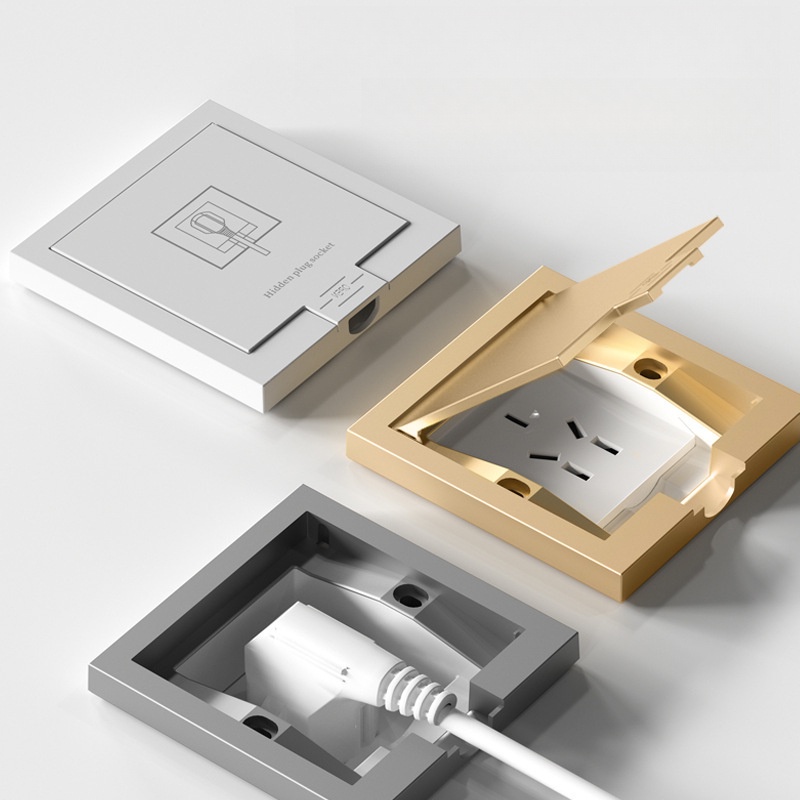 Ổ Cắm Ẩn Năm Lỗ 86 Loại Cho Tủ LạnhDark Mounted Hidden Five Hole Socket ...