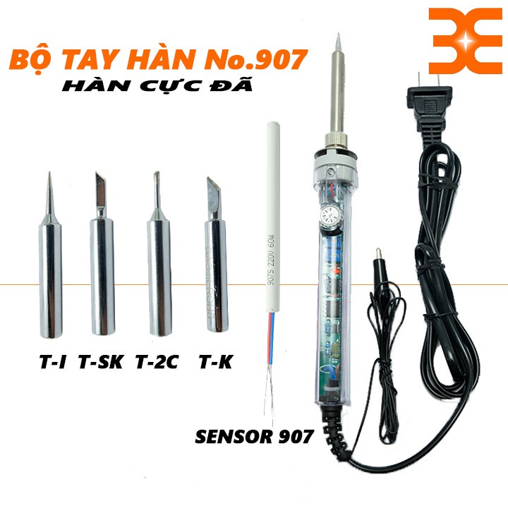 Mũi hàn của mỏ hàn thiếc, máy hàn thiếc điều chỉnh nhiệt độ hakko 907 220v 60w, mỏ hàn chì cầm ...