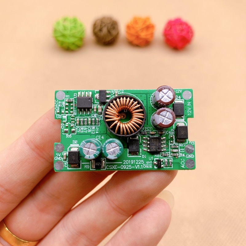 Mạch hạ áp input DC 12V-24V output DC 5V 2A - Module Buck DC | Shopee Việt Nam