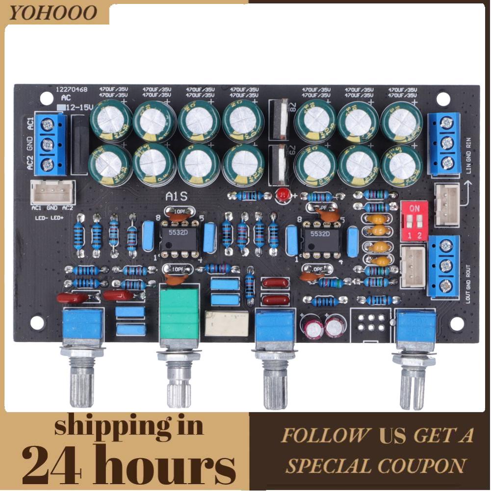 Yohooo Preamplifier AC 12V-18V Phono Preamp for Studio DIY Enthusiast ...