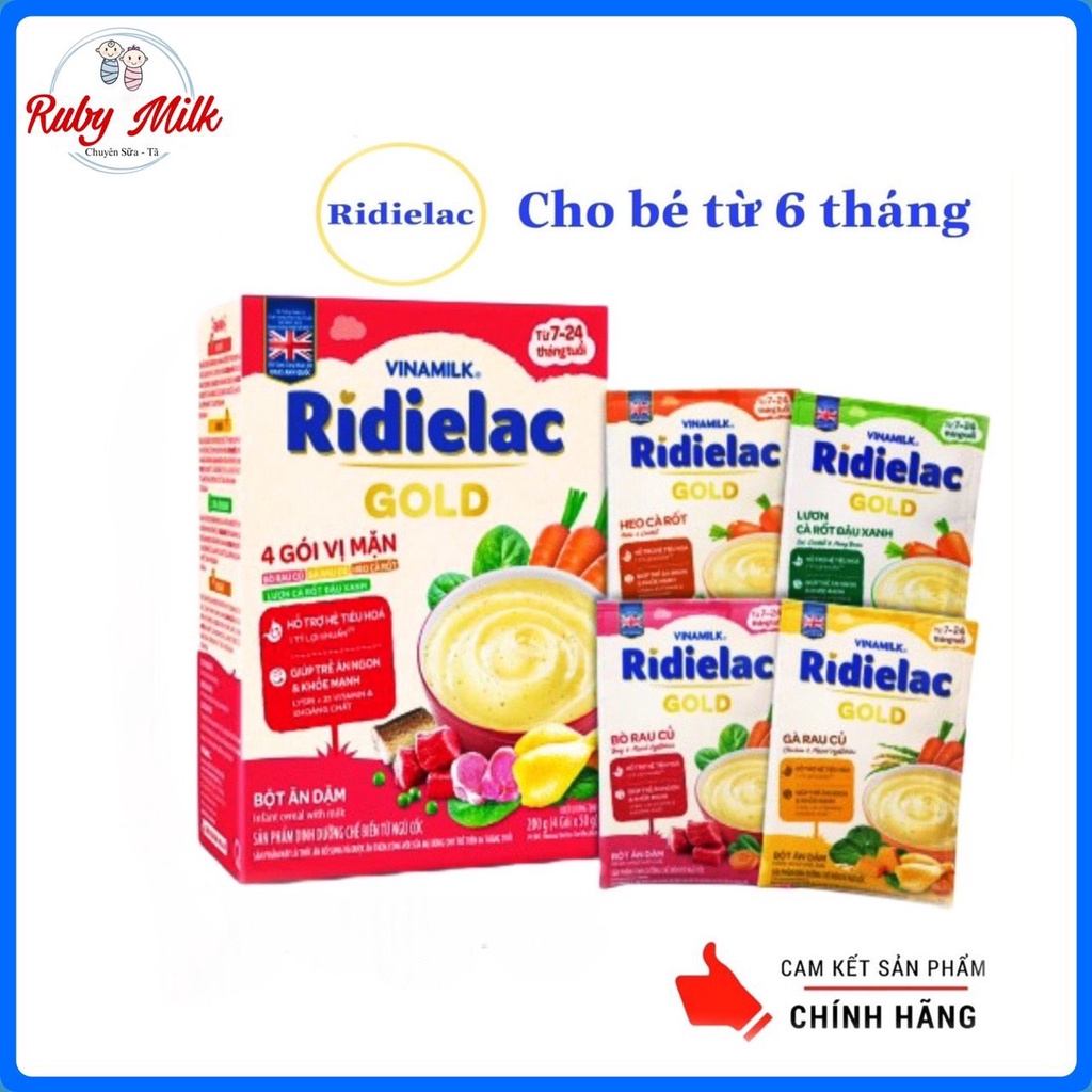Bột ăn dặm RIDIELAC Vinamilk Đủ Vị Hộp 200g | Shopee Việt Nam