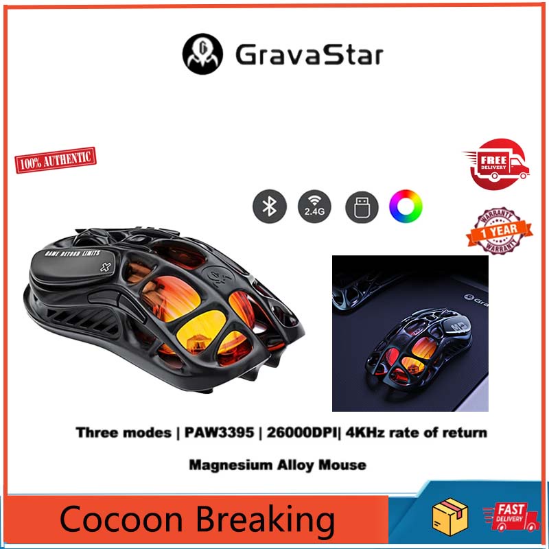 Gravastar Planet Cocoon Breaking Mouse PAW3395 Trò chơi thể thao điện ...
