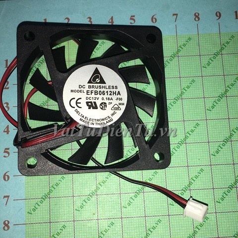 EFB0612HA Quạt tản nhiệt 12V 0.18A 60x60x10mm | Shopee Việt Nam