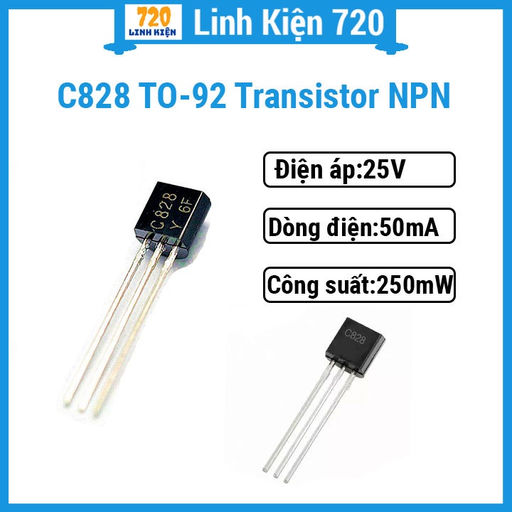 C828 TO-92 transistor NPN 0,1a 25v | Shopee Việt Nam