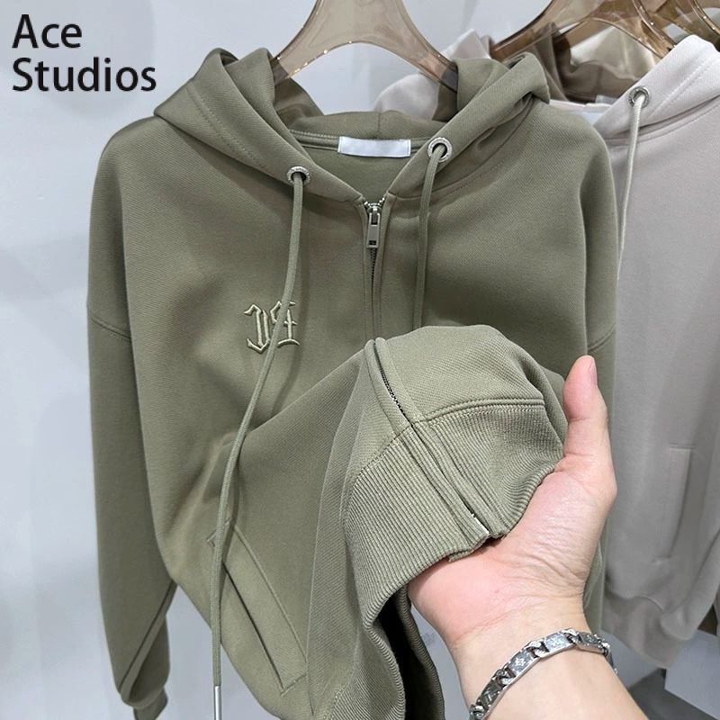 Ace Studios Áo Khoác hoodie áo khoác nữ zip hoodie Thoải mái cổ xưa Độc đáo Thời trang ...