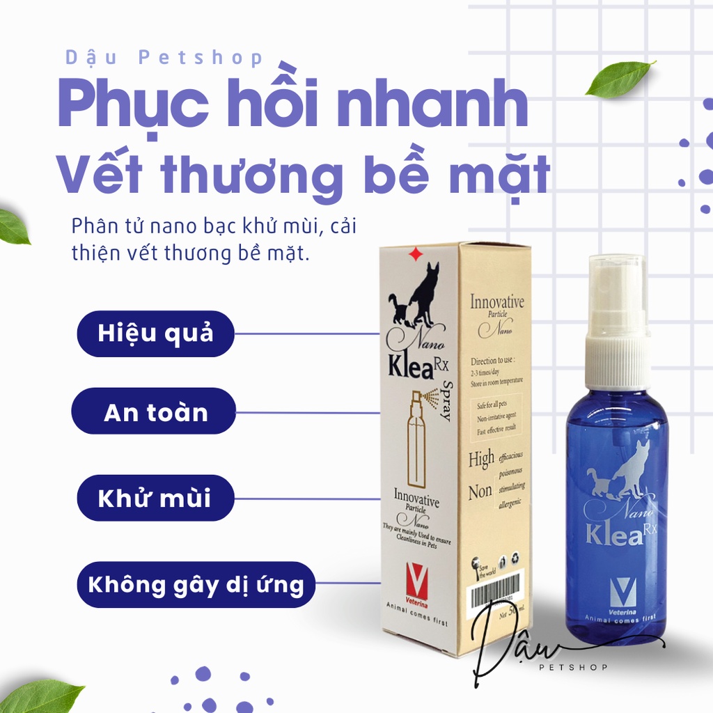 Nano Klea Rx 50ml - Dung dịch Sát Trùng, Sát Khuẩn nano bạc mau lành ...