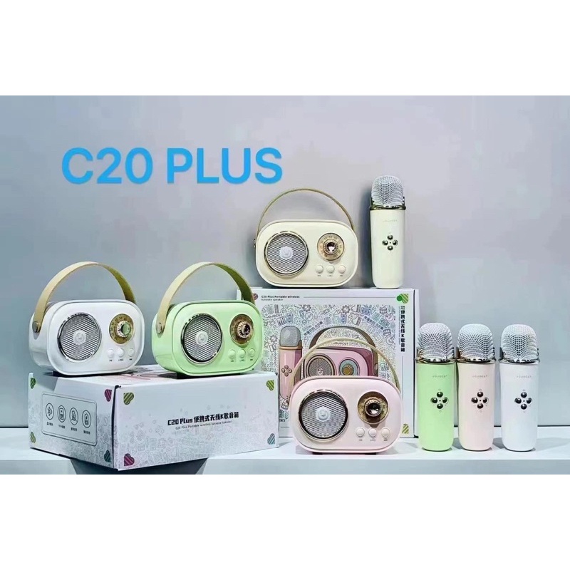 Loa karaoke kèm mic C20 PLUS, loa bluetooth 5.0, loa nghe nhạc, loa ...