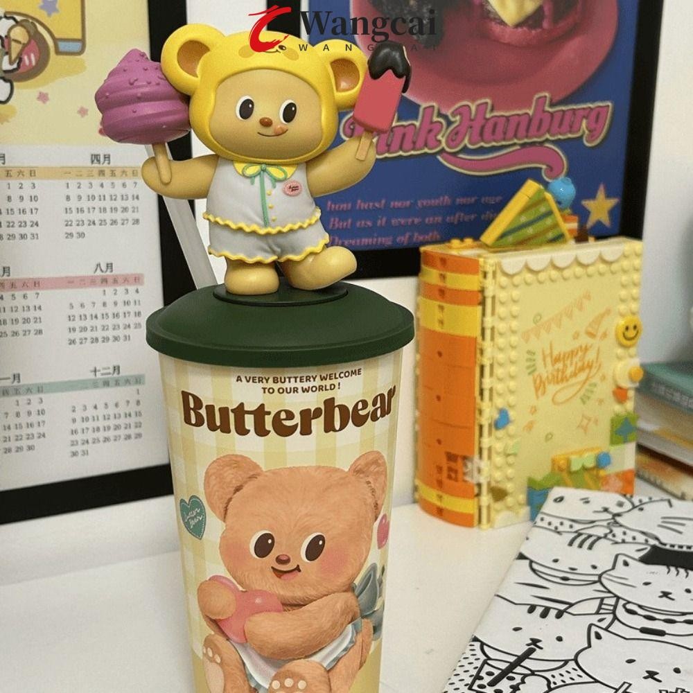 Wangcai Wancgai Cốc Rơm Gấu Bơ, Dung Tích 600ml 15cm Cốc Rơm Búp Bê Cao ...