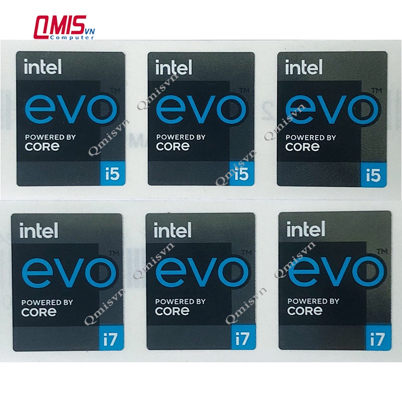 01 Cái tem logo Intel EVO Core I5, Intel EVO Core I7 (I5, I7 Gen 11 12 ...