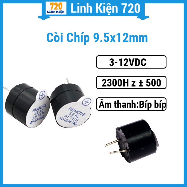 1 chiếc còi chíp 9.5x12mm 3/5/12V tùy chọn | Shopee Việt Nam