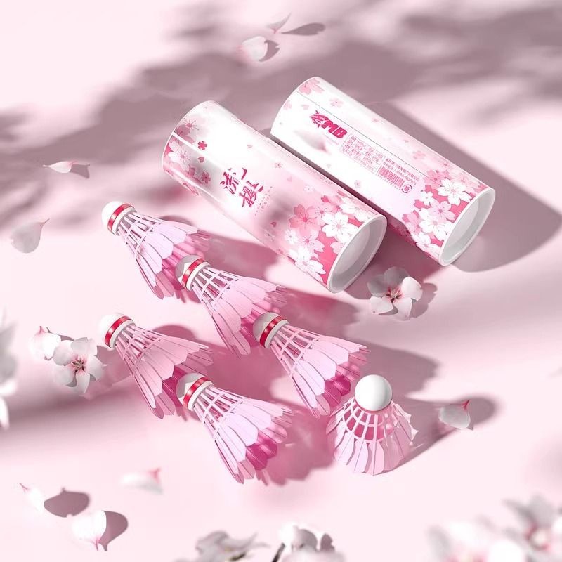 Macaron Pink Blue Badminton Shuttlecock Sakura Durable Training Indoor ...
