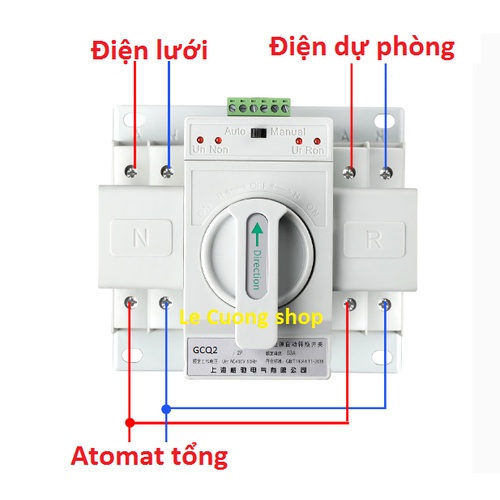 Bộ chuyển nguồn tự động ATS-2P-63A, cầu dao đảo chiều - ATS2P-63A1 | Shopee Việt Nam