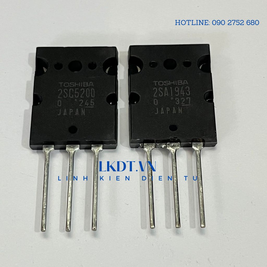 Cặp Transistor 2SC5200 - 2SA1943 TO-3P-3 230V 15A 150W (Hàng mới chính ...
