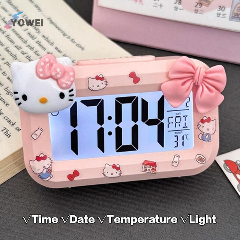 Yowei Sanrio Hello Kitty Đồng hồ báo thức Hoạt hình Mèo Kitty Mini Báo ...