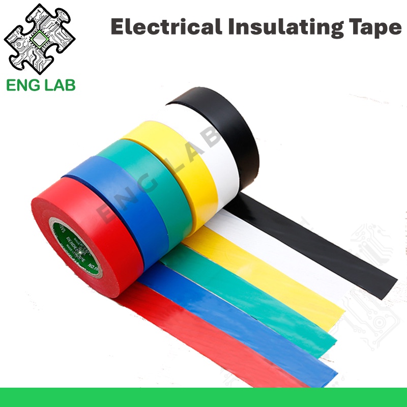 ENGLAB★Băng keo tự nung cách điện nhiều màu (18mm x 25m), Băng keo cách điện đa năng PVC, 1 cuộn ...