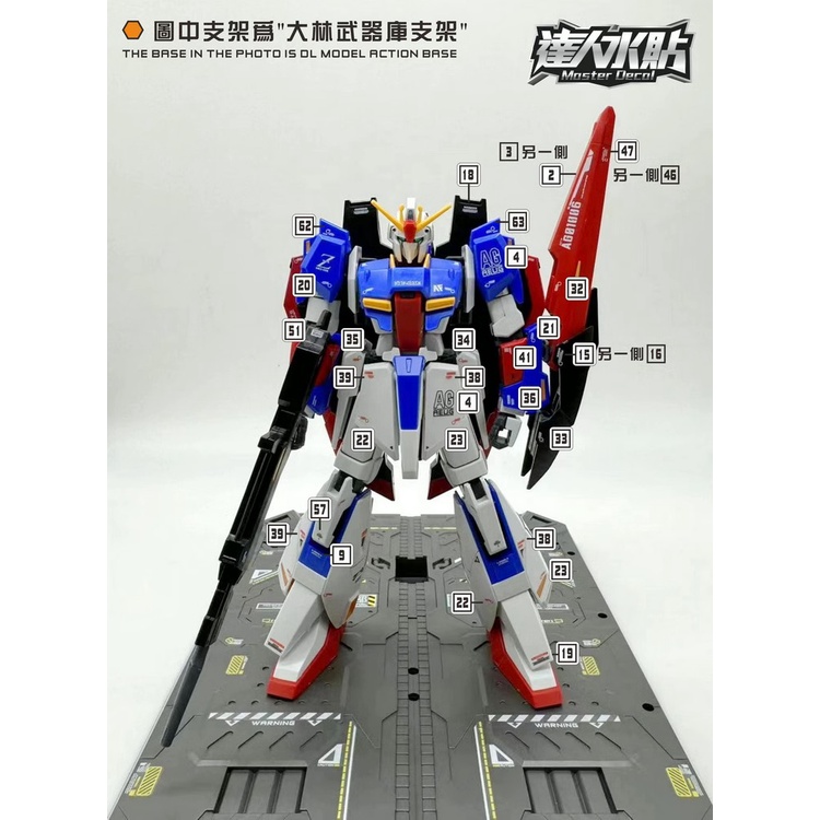 Decal nước Gundam HG ZETA Z Master Decal DL Dalin MD Water Sticker H002 ...