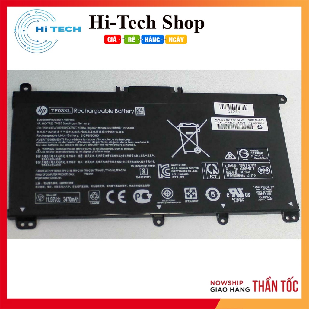 Pin Laptop HP HT03XL TF03XL Battery | Shopee Việt Nam