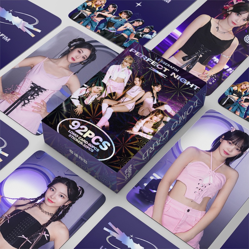 Hộp 92 Tấm Hình Dán Thẻ lomo Card Phim Junji sserafim Lolim unforgiven ...