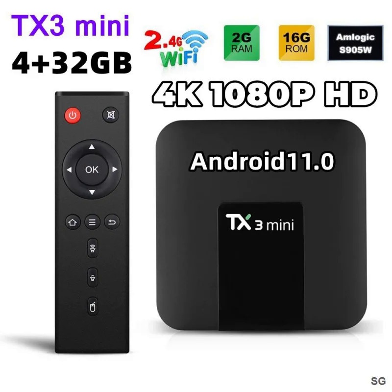 Tanix TX3 mini Android 11.0 h313 2G 16G 2.4G WiFi 4K TX3 TV Box Smart H. 265 1G 8G TX6 TVBOX ...