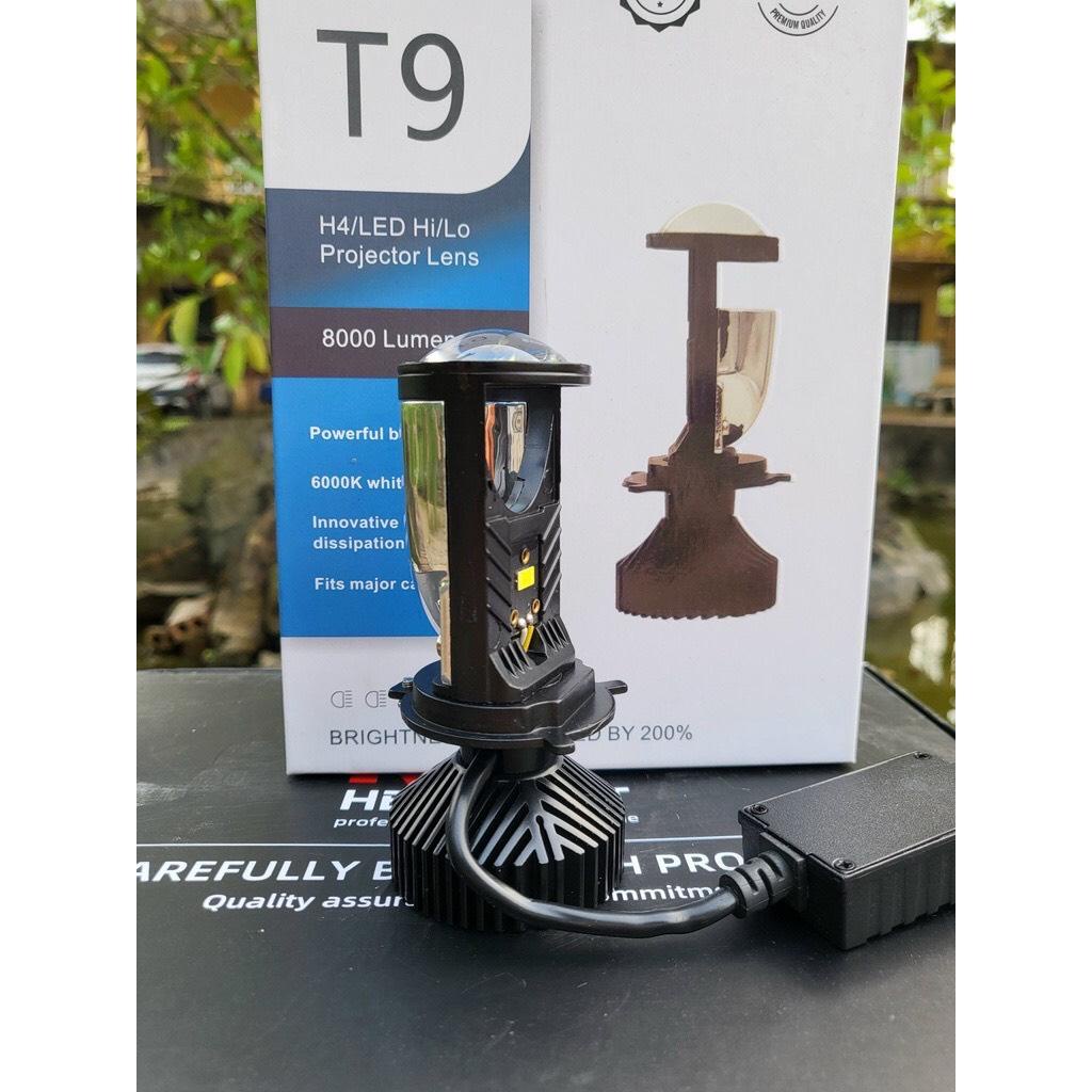 Đèn Led Pha Bi Cầu Mini T9 bản cao cấp 2023 chân H4 Gắn Oto, Xe Máy Bảo Hành 12 Tháng Giá 1 Bóng ...