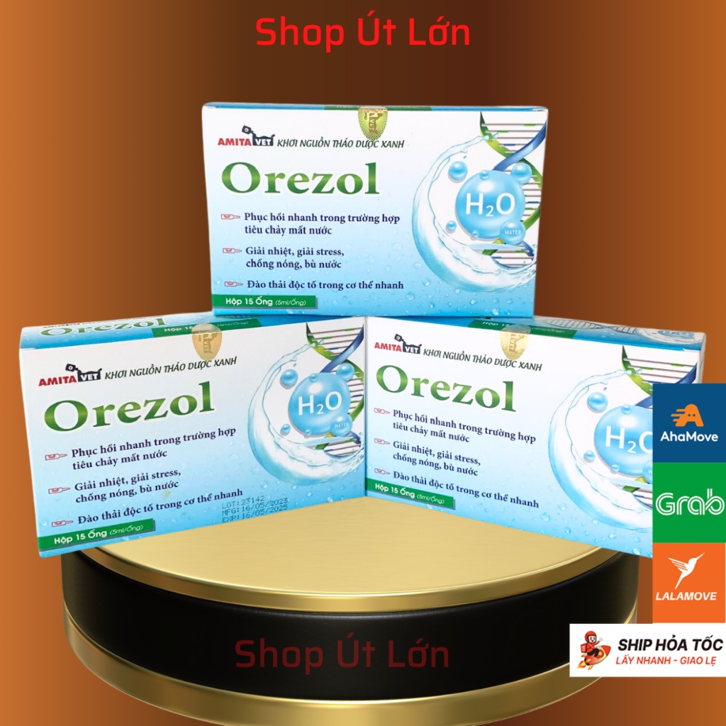 Điện giải OREZOL bù nước cho chó, mèo, Hộp 15 ống (5ml/1 ống) | Shopee ...