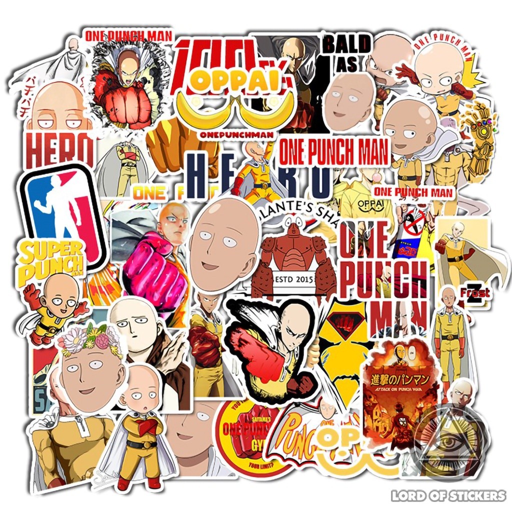 Set 49 Hình Dán One Punch Man Sticker Saitama Anime Manga Chống Thấm ...