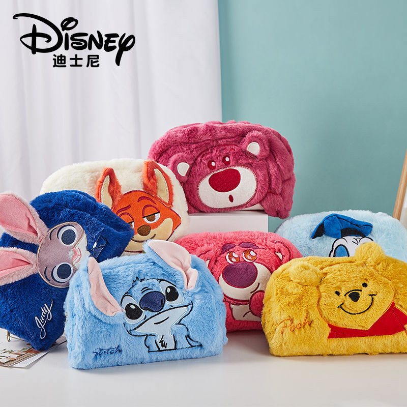 Hộp bút chì nhồi bông Stitch chính thức của Disney, túi đựng mỹ phẩm ...