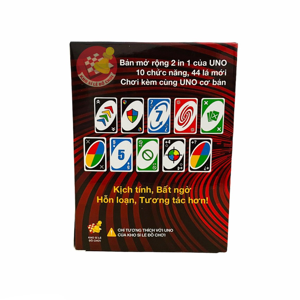 [sẵn] Bài UNO mở rộng (Tiếng Việt) - 2 in 1 - 2 bản mở rộng trong 1 bộ [tặng móc khoá] | Shopee ...