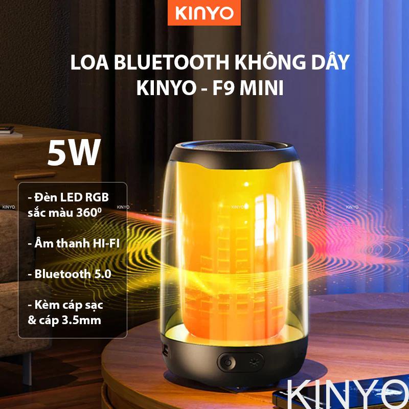 Loa Bluetooth Không Dây KINYO F9 Mini, Loa LED RGB Siêu Trầm, Âm Lượng 5W | Shopee Việt Nam