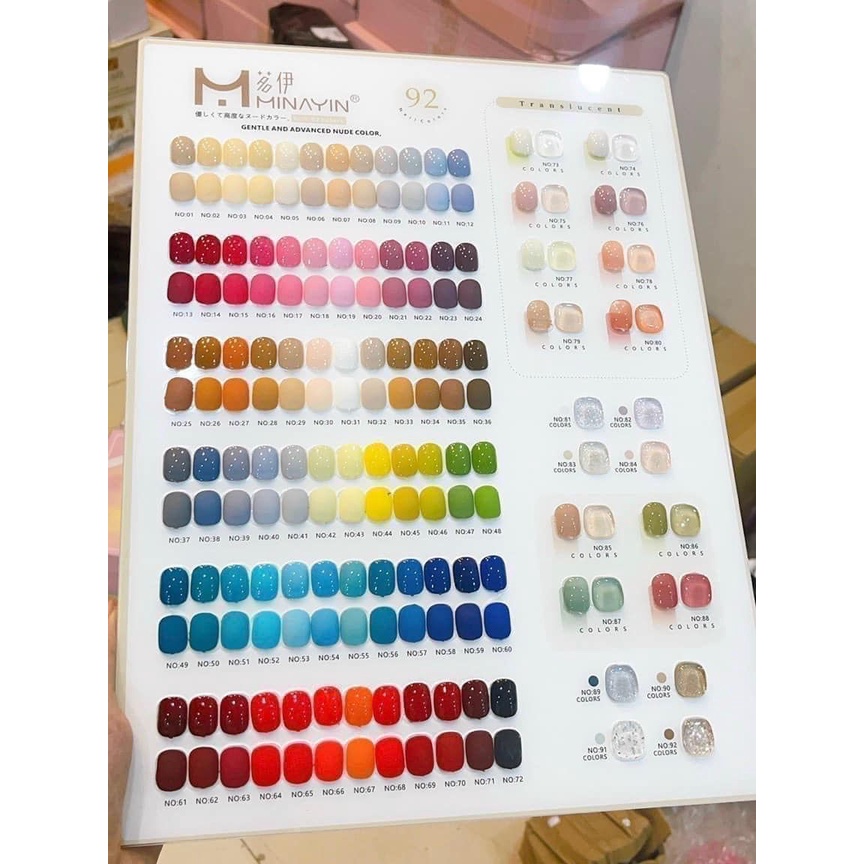 Set sơn Minayin 92 màu (Tặng Base + Top+ Bảng màu ) - Hà Trang Nguyễn ...