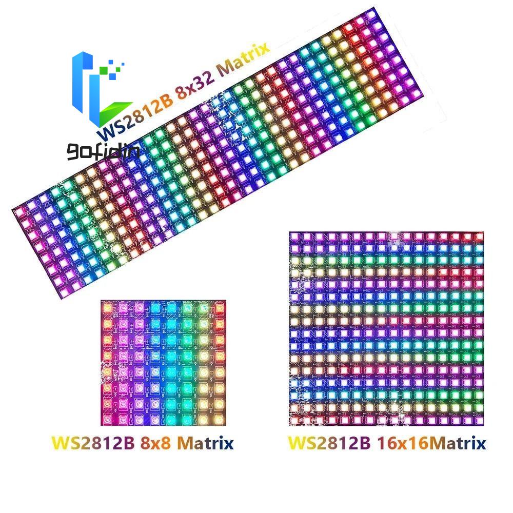 Bảng Điều Khiển Đèn led dc5v rgb ic ws2812b 8x8 16x16 8x32 matrix ...